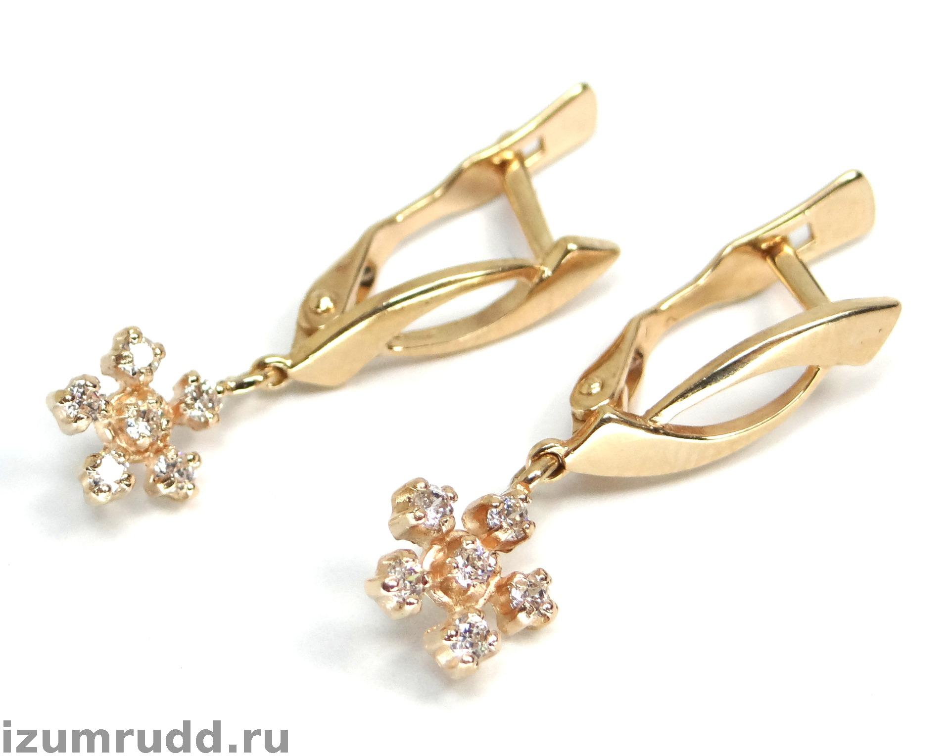 Золотые серьги 585 пробы