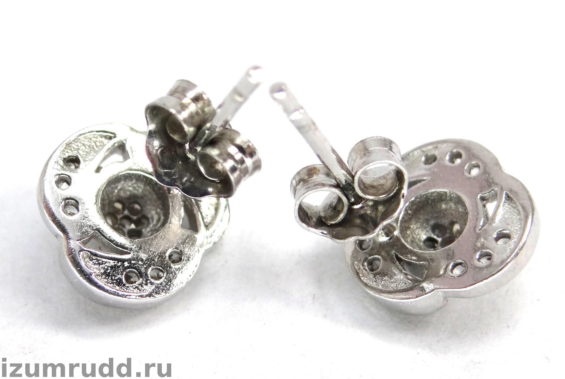 Серебряные серьги пусеты
