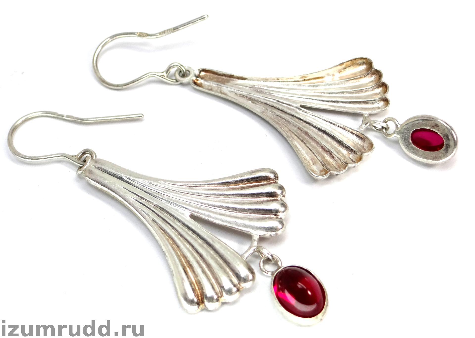 Советские серебряные серьги 925 пробы, СССР