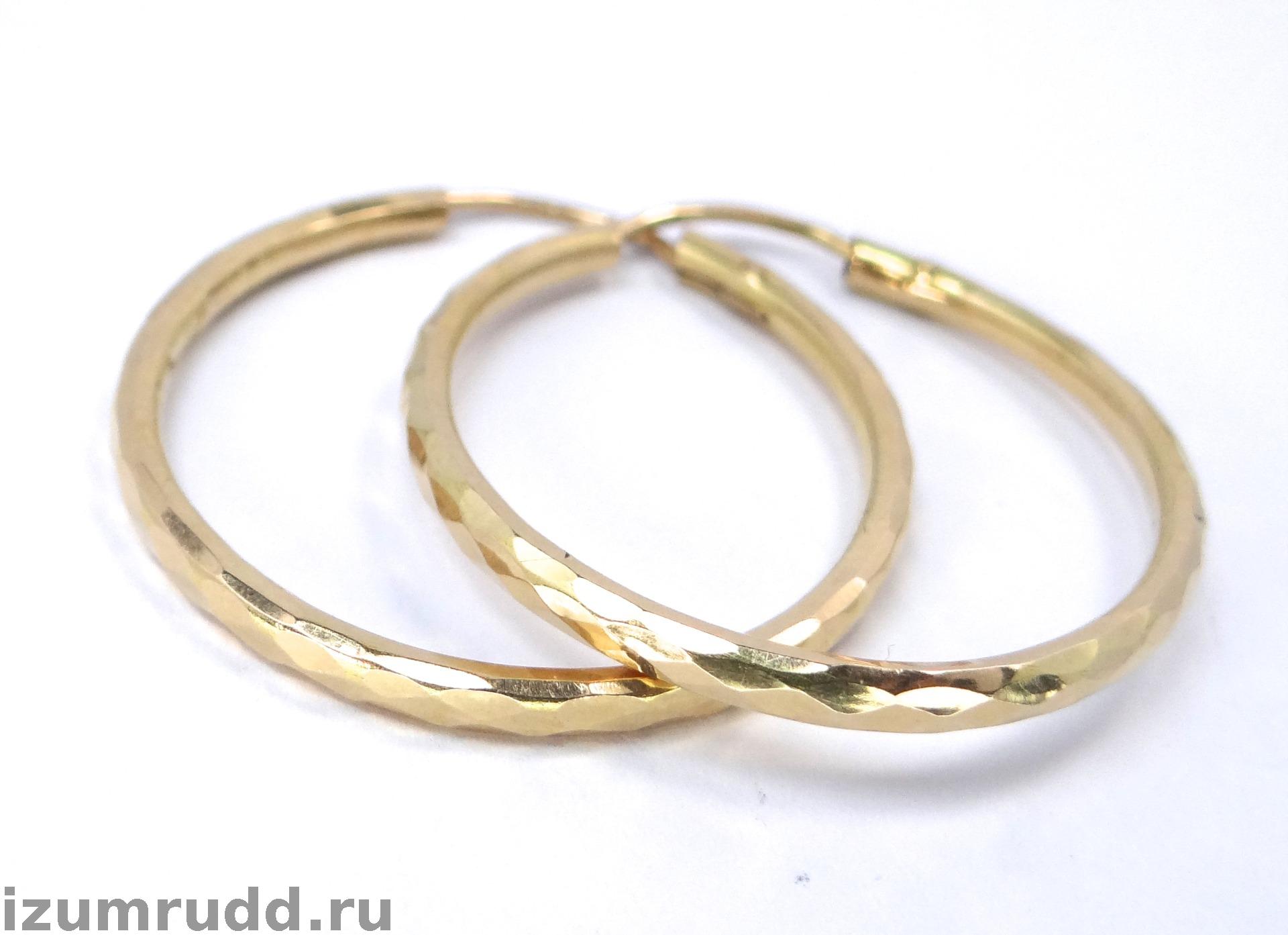 Золотые серьги конго 750 пробы